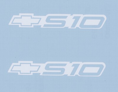2x S10 CHEVROLET 6" White Decals Stickers Trucks Windows Car Show Decal ...