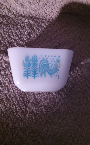 Vintage Pyrex 0501, 1 1/2 Cup Dish Amish Butter Print Turquoise, No lid ...