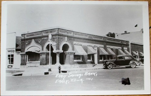 Early, IA 1950 Realphoto Postcard: Early Savings Bank - Storm Lake ...