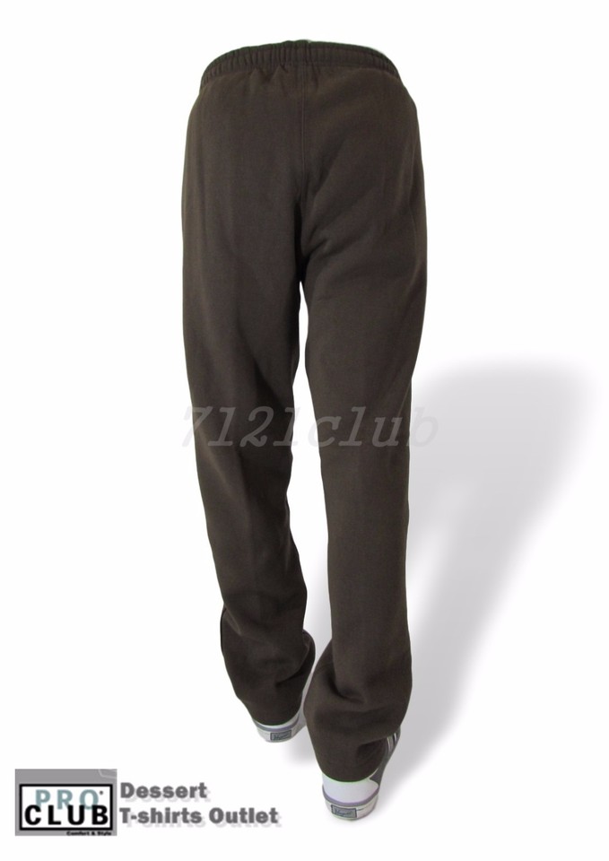 PRO CLUB Men's Sweatpants Fleece Jogger Pants Standard Fit Open Bottom ...