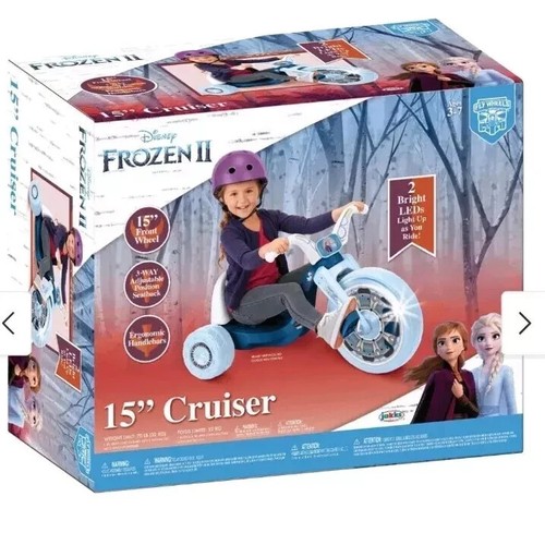 Frozen 2 Fly Wheels 15" Cruiser Ride-On Bike/Big Wheel Adjustable Seat ...