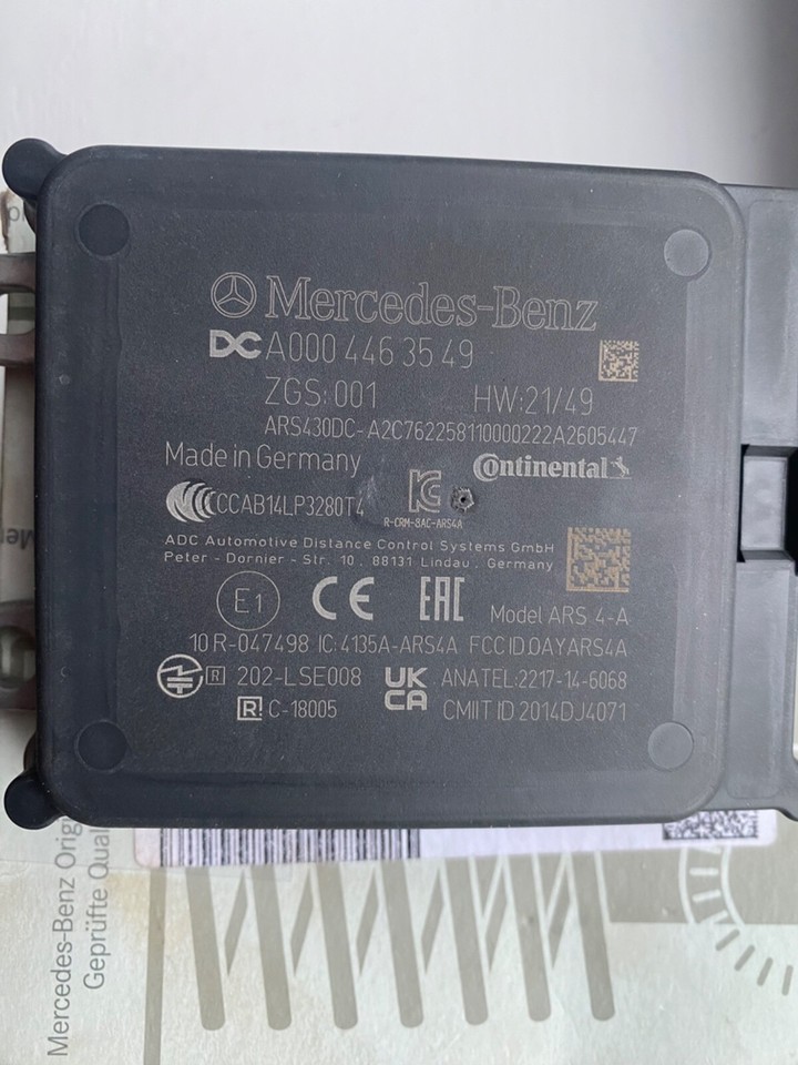 Mercedes actros Genuine Mercedez-Benz front radar distance sensor ...