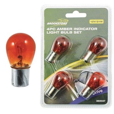 8 x 21W 12V 581 AMBER ORANGE INDICATOR LIGHT CAR BULBS ORIGINAL ...