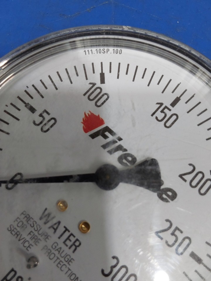 FIRELINE 111.10SP.100 Water Pressure Gauge for Fire Protection, 0 ...