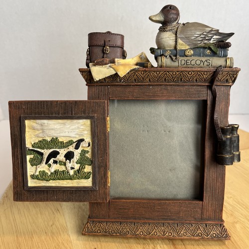 Vintage Figi Photo Picture Frame 3D Duck Decoy Hunting Dog Retriever ...
