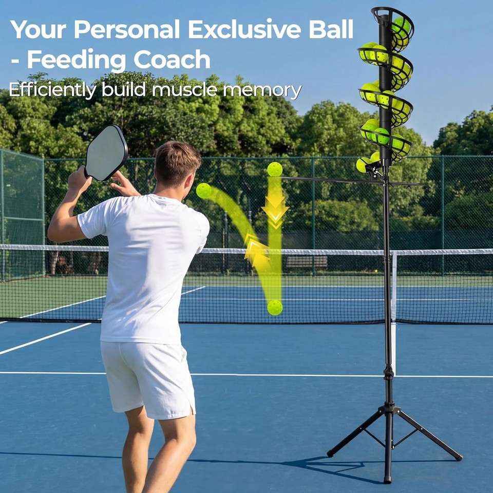 Pickleball Machine Ball Launcher&,Portable Battery-Free Pickleball ...