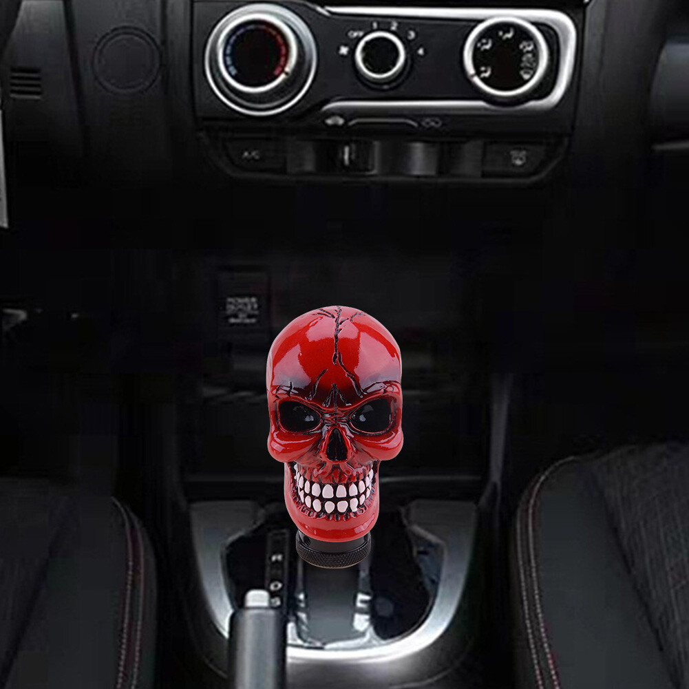 Universal Personality Skull Head Car Gear Shift Knob for Halloween (Red ...