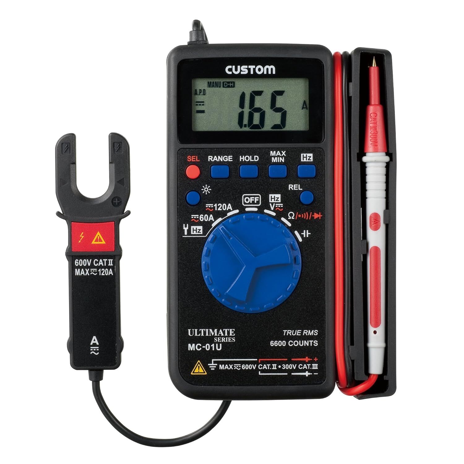 CUSTOM AC/DC Clamp Digital Electric Multimeter MC-01U 3V ‎24x81x130mm ...