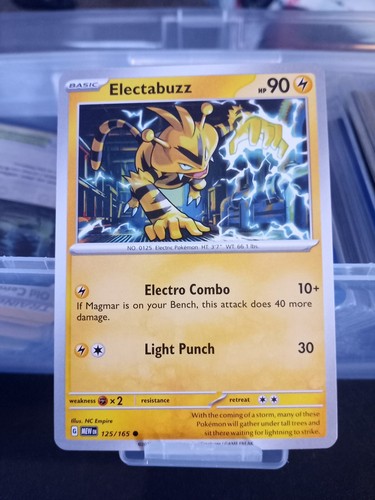 Electabuzz Cosmos Holo NM 125/165 151 Promo Pokemon Card | eBay