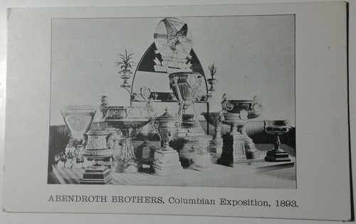 1893 Abendroth Brothers Cast Iron Garden Vases Columbian Exposition ...
