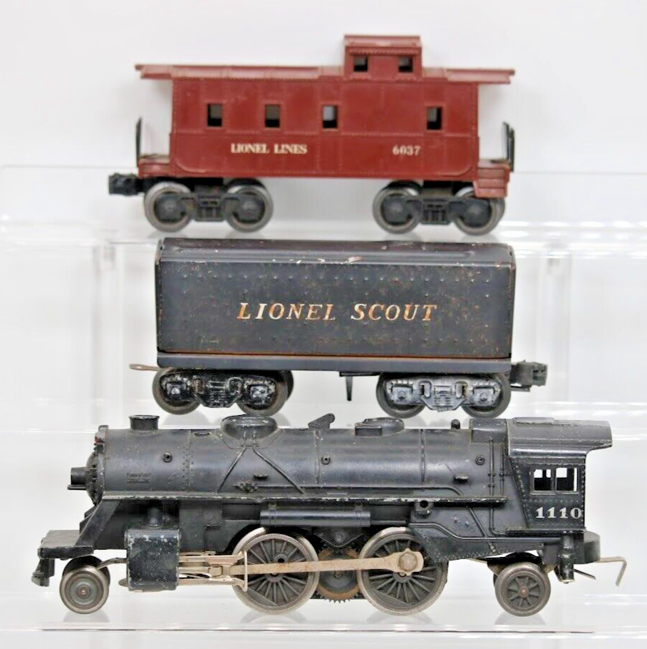 Lionel 1110 Die-cast 2-4-2 Locomotive & Lionel Scout Tender And 6037 ...
