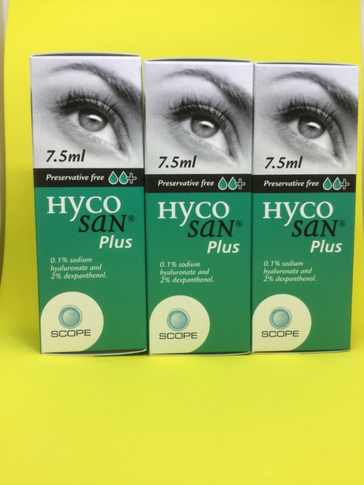 3x Hycosan Plus drops RECOMMENDED BY SURGEONS FOR USE POST CATARACTS ...
