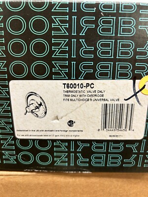 Brizo Thermostatic Valve Trim And Cartridge W/ Volume Control - T60010 ...