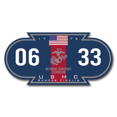 USMC 0633 MOS Decal - Semper Fidelis Decal - Marine Corps Blood Stripe ...