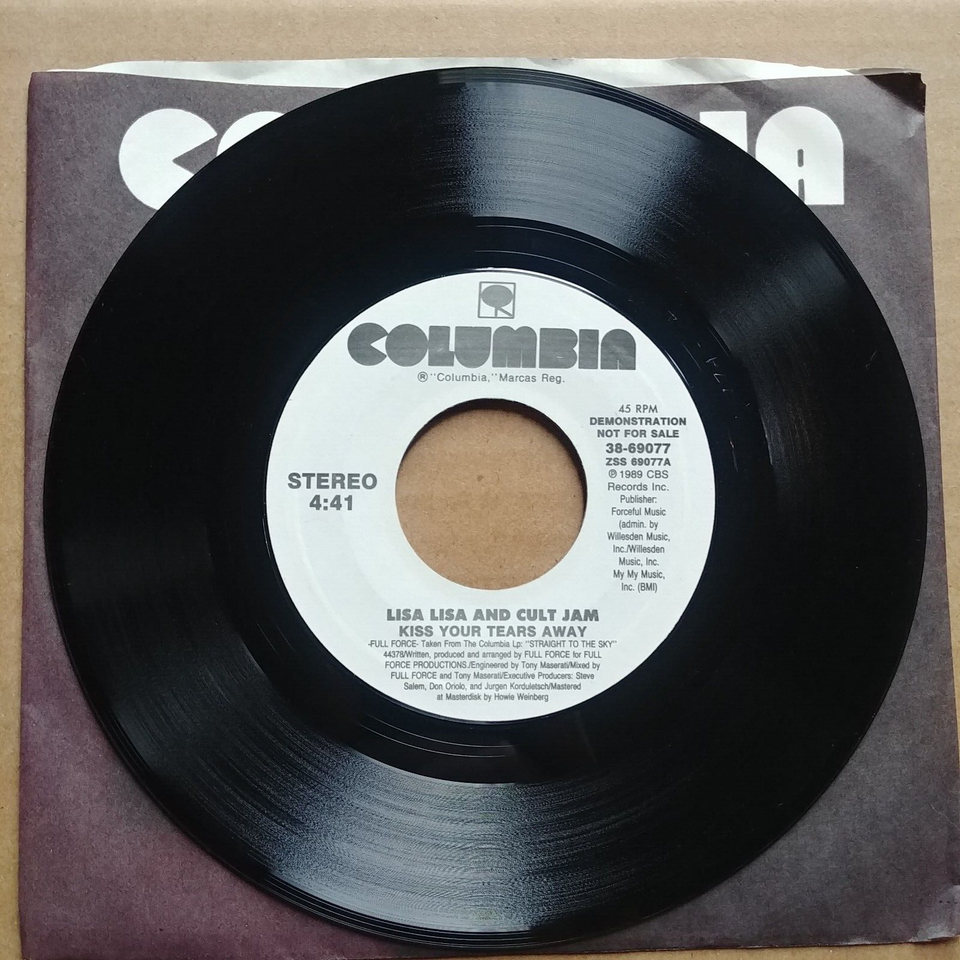 LISA LISA AND CULT JAM Kiss Your Tears Away DJ PROMO 7" 45 POP ROCK ...