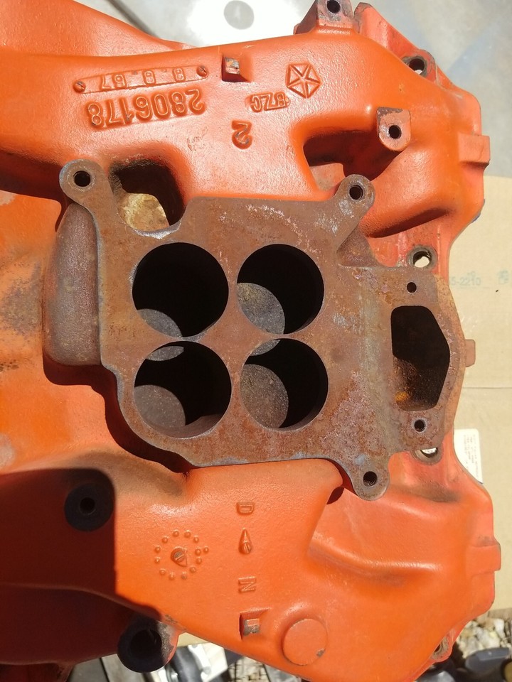 1967 1968 1969 DODGE PLYMOUTH 440 MAGNUM INTAKE MANIFOLD MOPAR 2806178 ...
