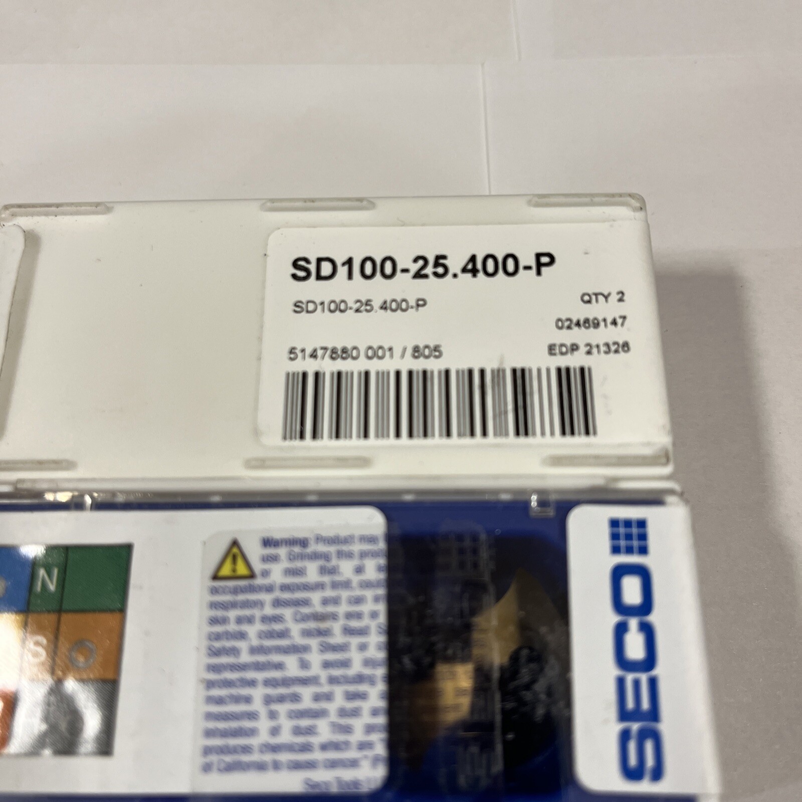 Seco Drill Inserts SD100-25.400-P Qty 2 | eBay