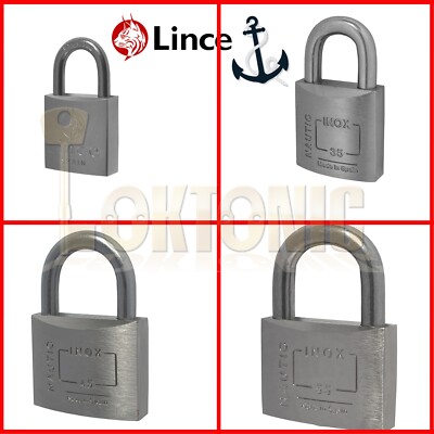 Lince Brass Corrosion Weather Resistant Marine Steel Shackle Padlock BS ...