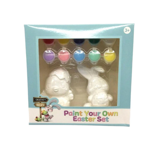 NEW Creative PL Paint Your Own Easter Set Plaster Bunny & Chick 3 ...