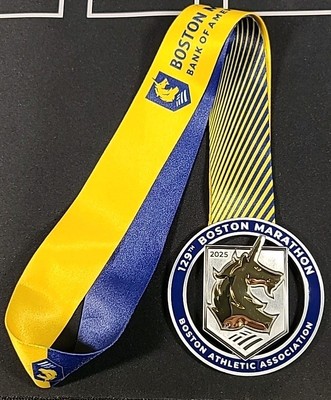 2025 Official 129th Boston Marathon Finishers Medal Ungraved | eBay