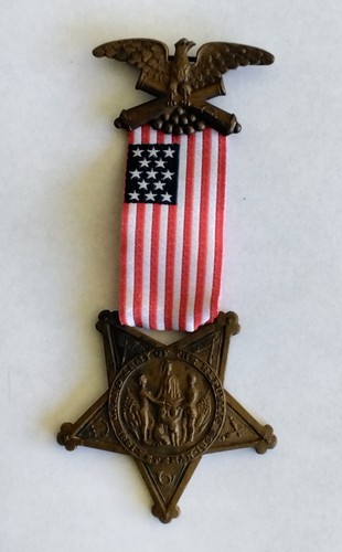 Vintage Civil War Veterans Grand Army of The Republic Medal, New Ribbon ...
