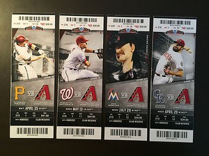 Arizona Diamondbacks 2015 MLB ticket stubs - One ticket- SEE LISTING | eBay