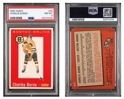 1959 Topps Charley Charlie Burns #40 PSA 8 NM MT Low Pop | eBay