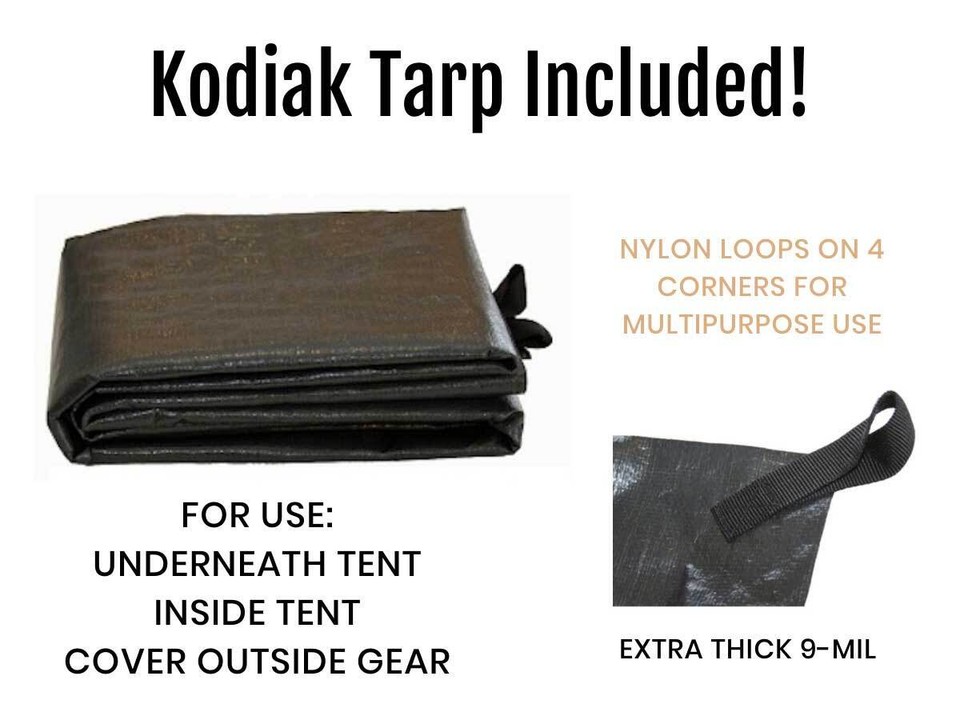 Super Deluxe Kodiak Canvas Tent 6043VX 10x14 with Tarp - Scout Camp ...
