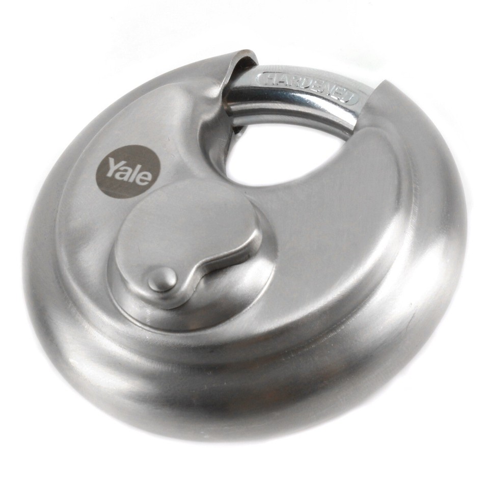 YALE 70MM DISCUS PADLOCK Circular Toolbox Shed Storage Locker High ...