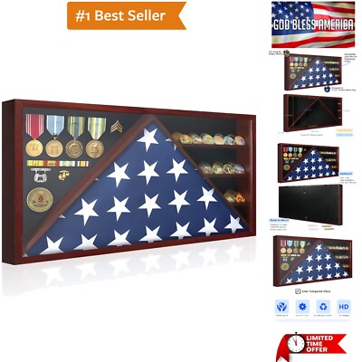 Large Military Shadow Box Display Case with HD Tempered Glass ...