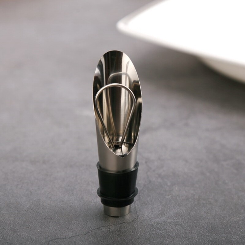 Stainless Steel Wine Stopper Pourer Metal Wine Pouring Bar Home Wine ...