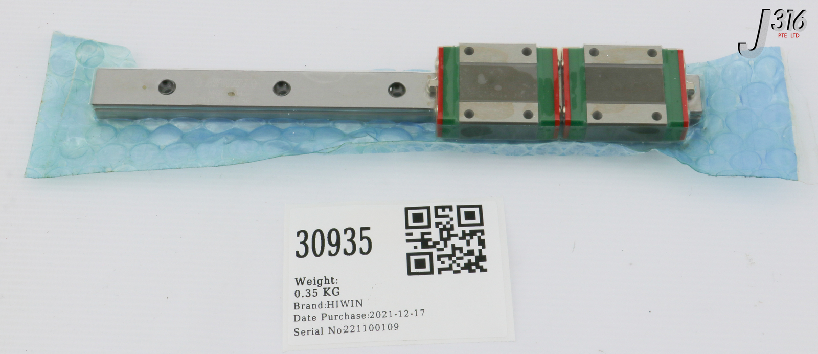 30935 HIWIN LINEAR GUIDE RAIL & BLOCK, 21CM RAIL (LOT OF 2) (NEW ...