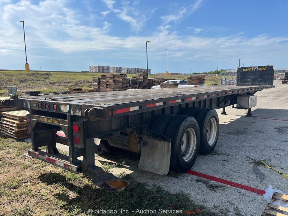 2007 Lufkin Trailer FB45 45' Flatbed T/A Semi Wood Deck Bulkhead ...