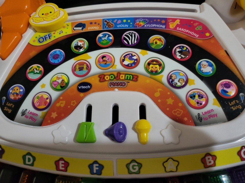 Vtech Zoo Jamz Piano With Microphone. Great Musical Zebra toy . Ages 18 ...