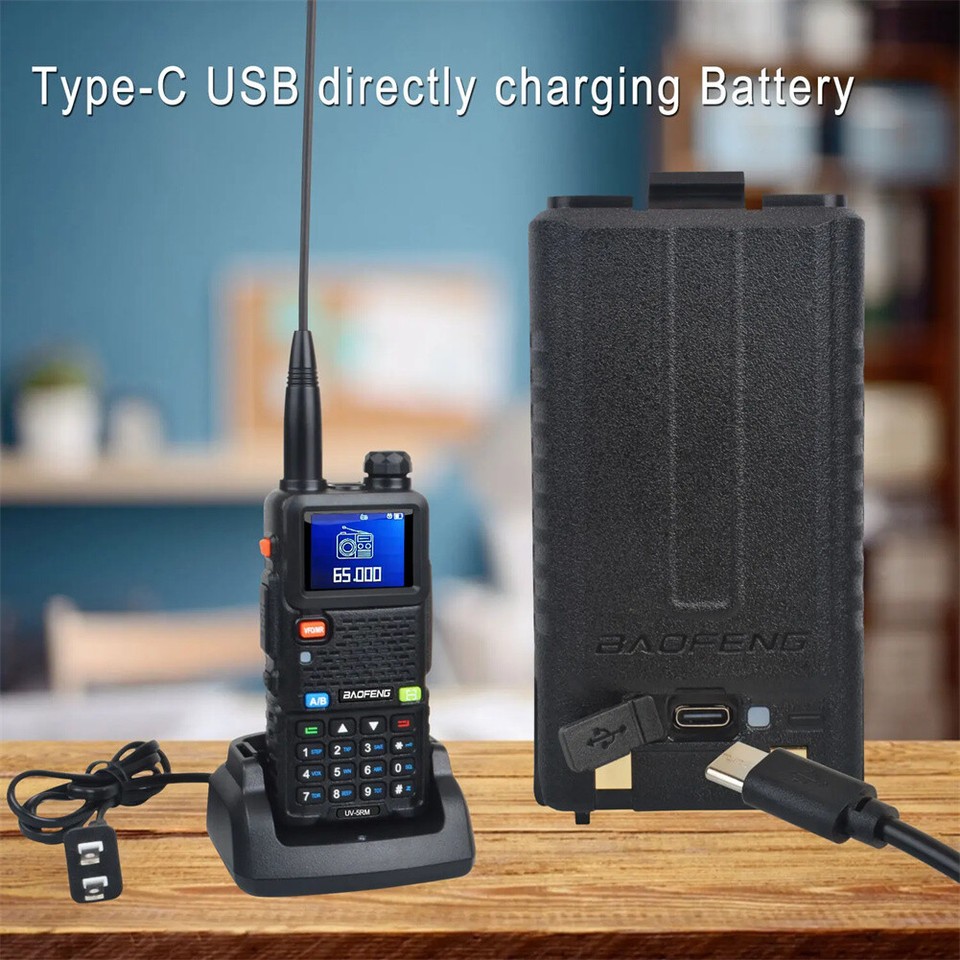 Baofeng UV-5RM 8W Multi Band AM FM Ham Radios Walkie Talkie Long Range ...