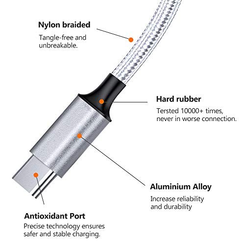 Multi Charging Cable, 10ft 2Pack Multi Phone Charger Cable Braided ...