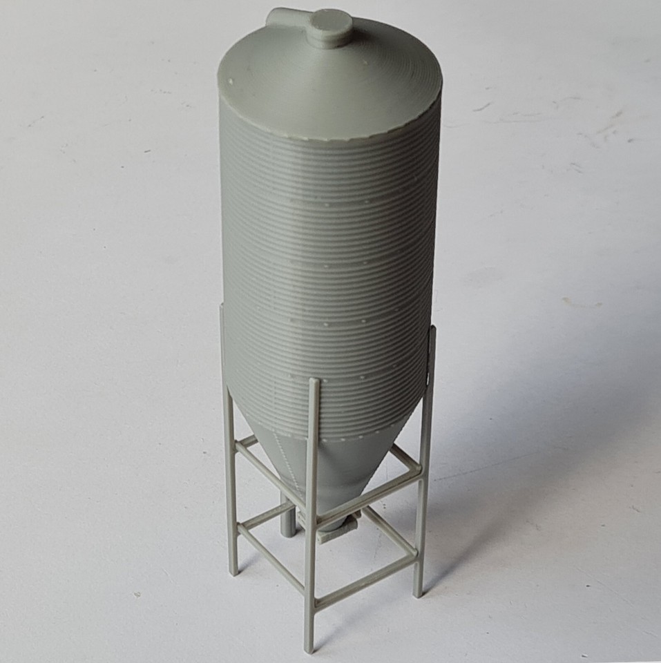 Model Railway Miniature Scenery FARM FEED SILO/HOPPER 12Ton 1:76 OO ...