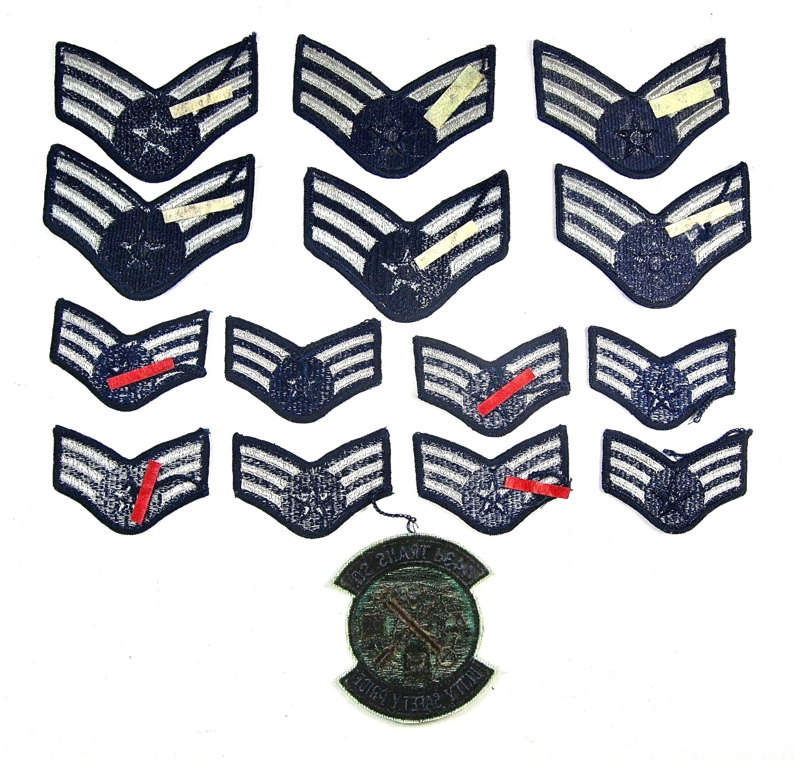 U S Air Force Rank Patches 3" & 4" + Unit Patch/Senior Airman & 443d ...