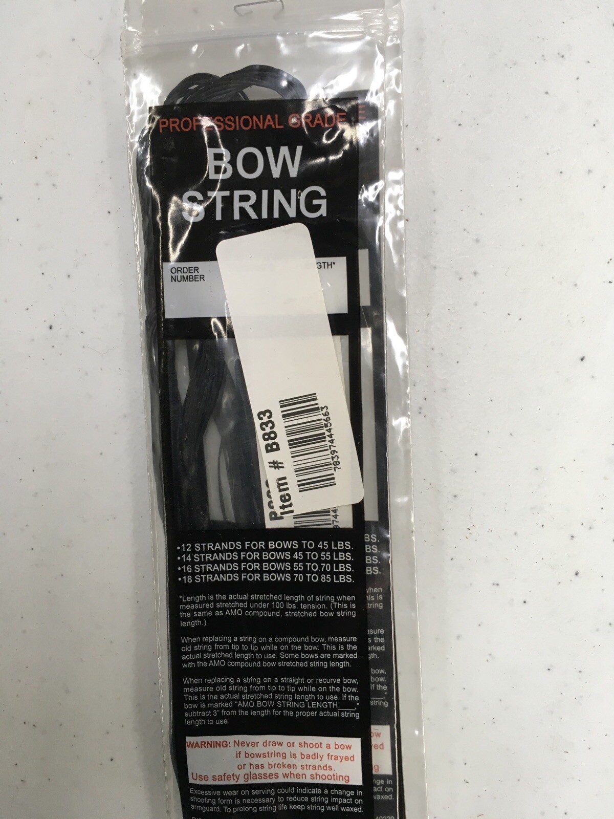 Triple Trophy Bow String, B833, 33”, 18 Strand, Dacron. Lot AO-27 | eBay