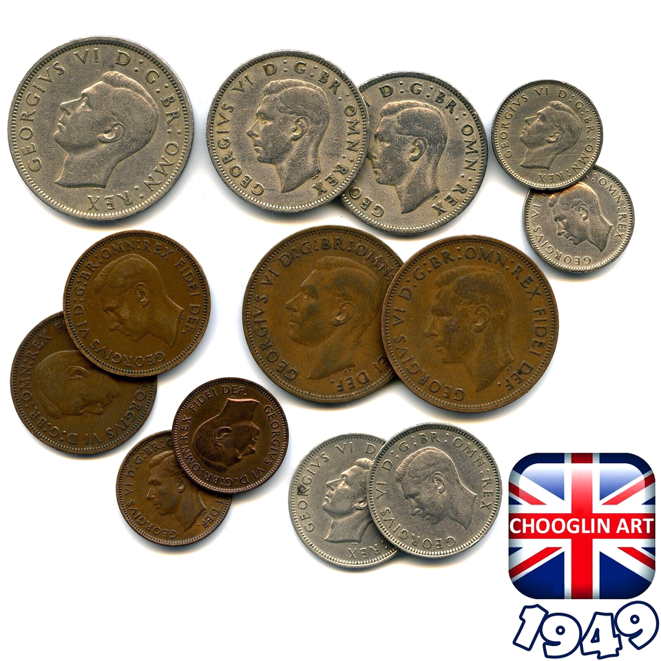 Collection of BRITISH 1949 GEORGE VI coins, 75 Years Old! | eBay