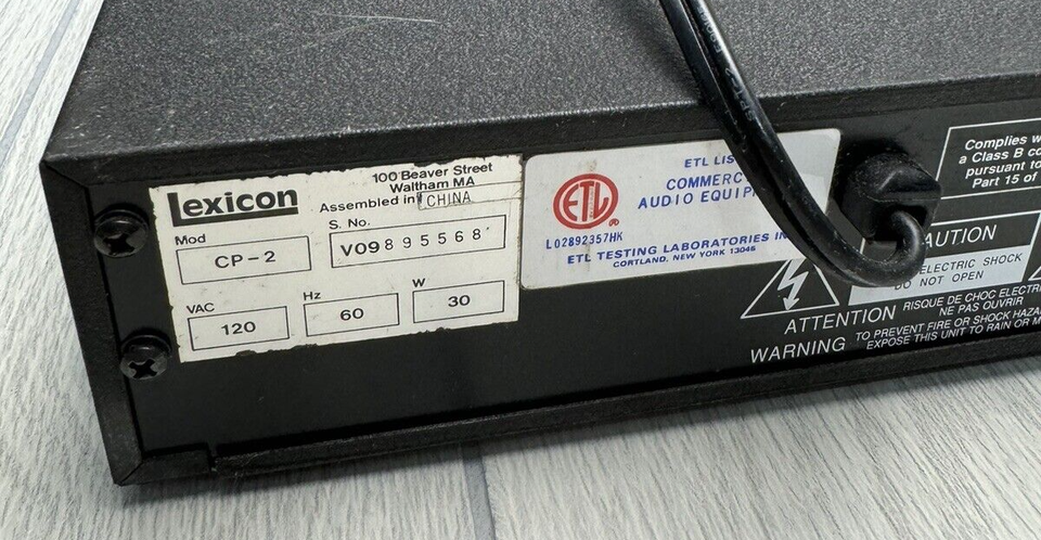 Lexicon CP-2 Digital Dolby Pro-Logic Processor - No Remote - Working | eBay