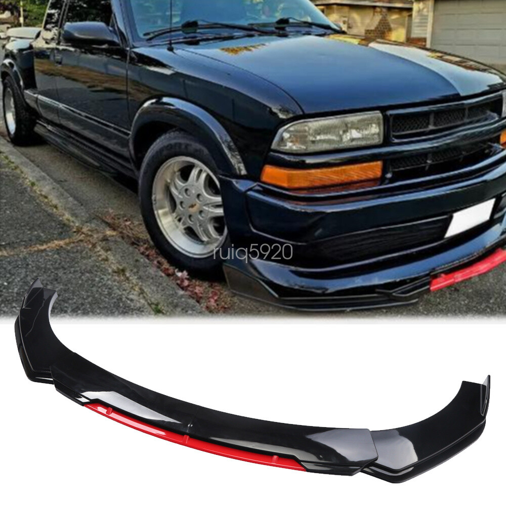 For Chevy S10 Xtreme Car Black+Red Front Bumper Lip Spoiler Splitter ...
