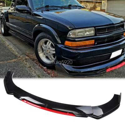 For Chevy S10 Xtreme Car Black+Red Front Bumper Lip Spoiler Splitter ...