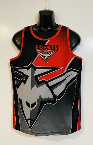 Essendon Bombers AFL Football Mens Standard Sublimated Training Singlet ...
