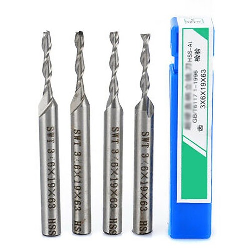 Reliable Cutting with 3mm 3 Flute HSS & Aluminium Extended End Mill Kit ...