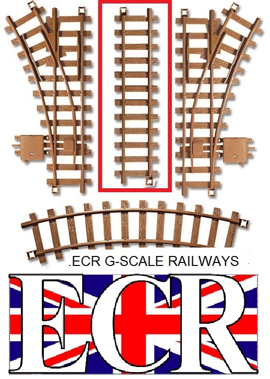NEW G SCALE 45mm GAUGE HARD PLASTIC RAILWAY TRACK CURVES STRAIGHTS ...