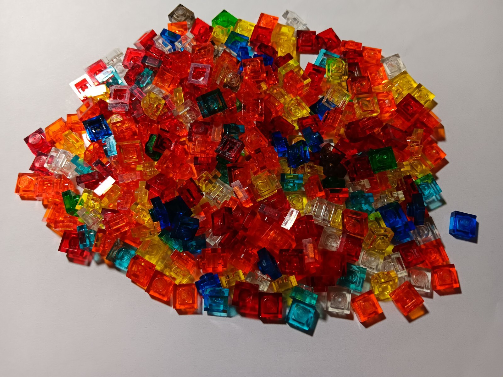 LEGO LOT OF 300 TRANS SQUARE PLATE 1X1 MIXED COLORS #3024 | eBay