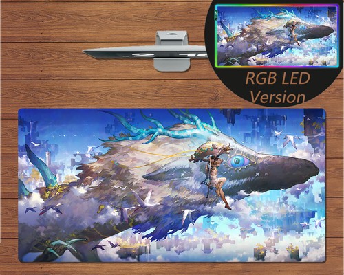 RGB LED Large Mouse Pad Legend of Zelda Tears of the Kingdom Gaming Mat ...