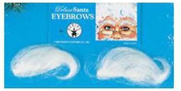 Deluxe Santa Eyebrows Christmas Fancy Dress Up Halloween Adult Costume ...