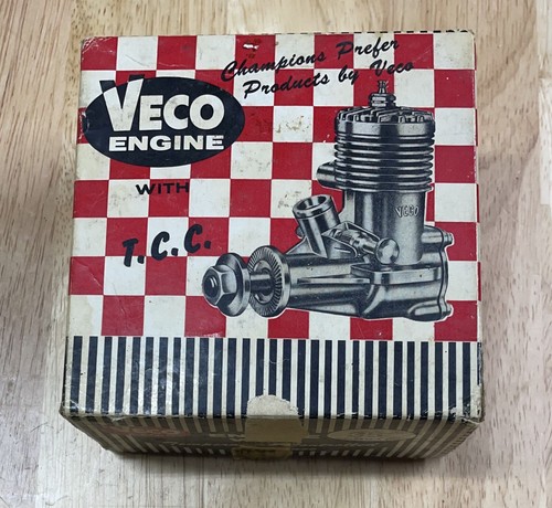 Excellent In Box Veco .35 Control Line Glow Model Airplane Engine | eBay